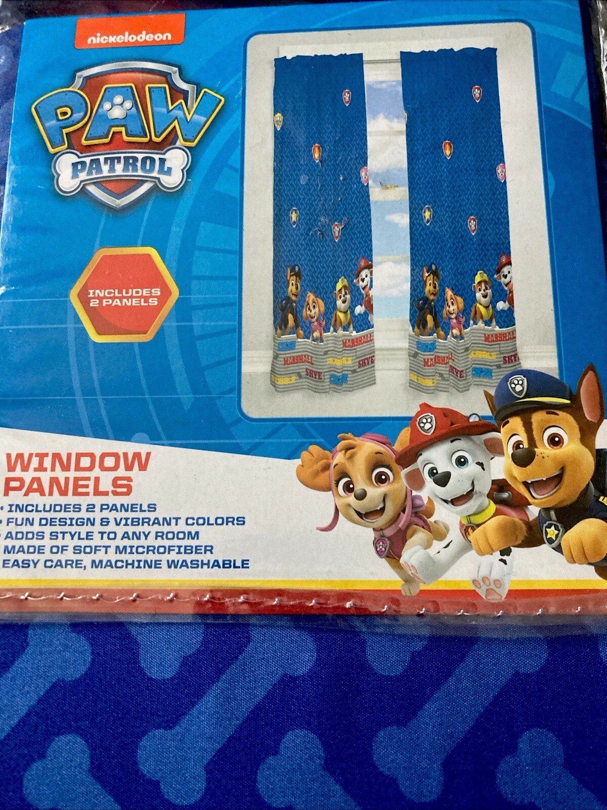 Nickelodeon Paw Patrol Microfiber Window Curtains 2 Panels 82in X 63in ...