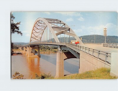 Postcard Fort Henry Bridge Ohio River Wheeling West Virginia USA | eBay UK