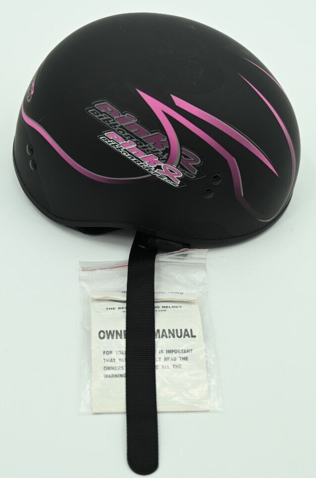 GMax 55S Half Helmet Ribbon Riders Black/Pink Size XL | eBay