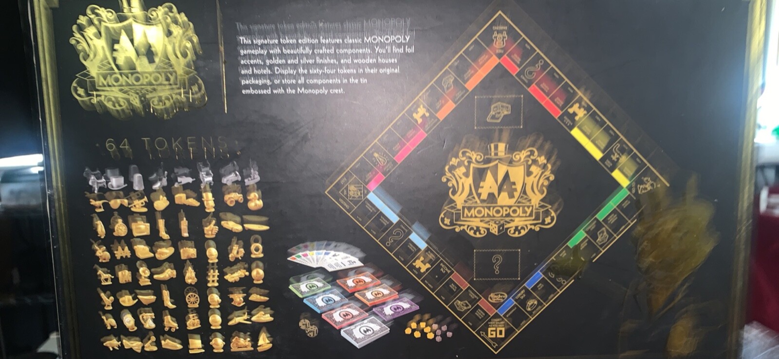Hasbro Gaming Monopoly 64 Pieces Signature Token Edition Board Game ...