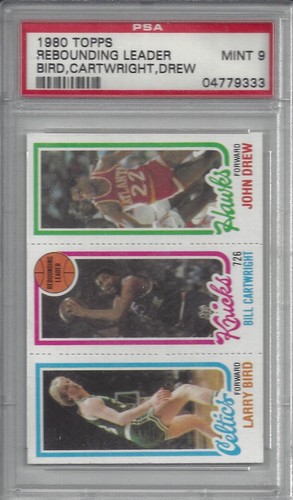 1980 Topps Larry Bird Rookie Card, Bill Cartwright, John Drew RC MINT ...