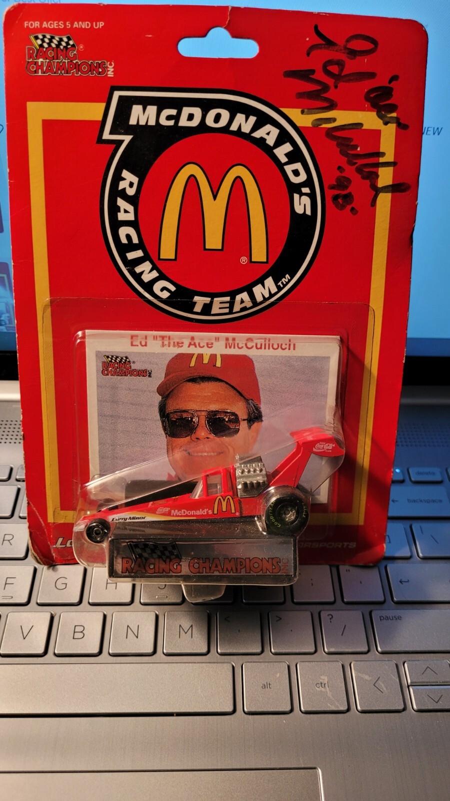 Ed "The Ace" McCulloch McDonalds NHRA diecast- autographed 1:64 scale ...