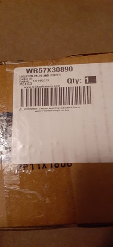 NEW OEM GE Isolation Valve and Jumper WR57X30890 FREE S/H | eBay