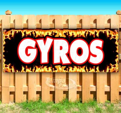 GYROS Advertising Vinyl Banner Flag Sign Many Sizes USA CUISINE FOOD | eBay