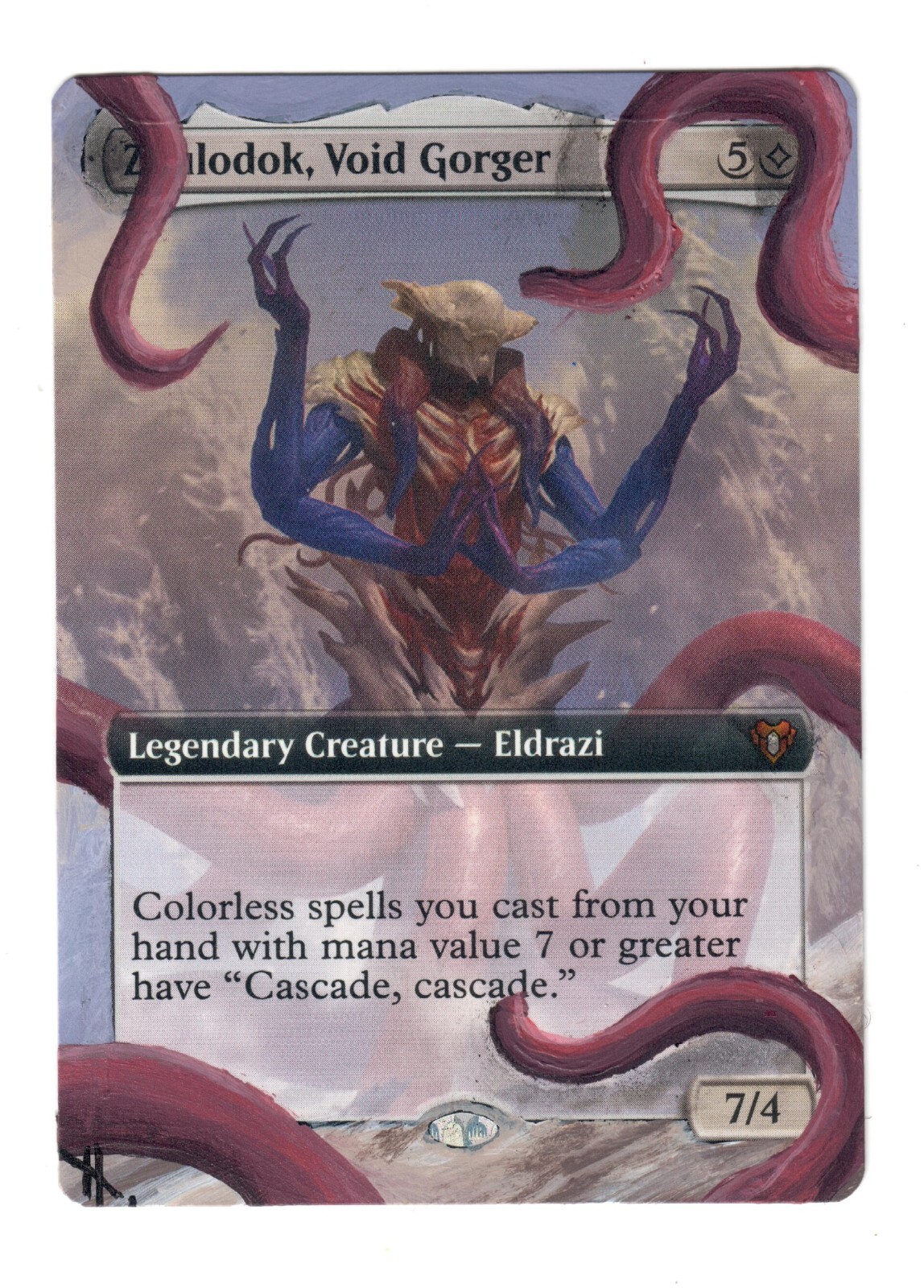 Zhulodok Void Gorger Altered Art MTG Precon Eldrazi Extended Art Cascade Painted | eBay