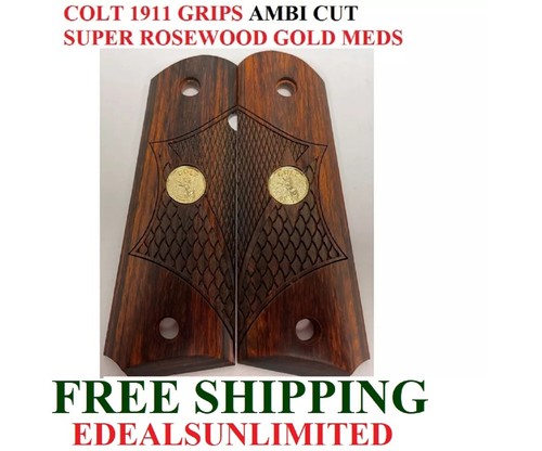 COLT GRIPS 1911 GOLD MEDALLIONS COMMANDER ELITE COMBAT COMMANDER 70 80 ...