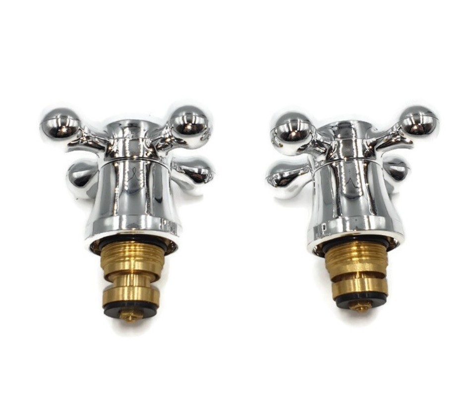 3/8" Traditional Chrome Tap Reviver Kit Replacement Tap Heads with ...