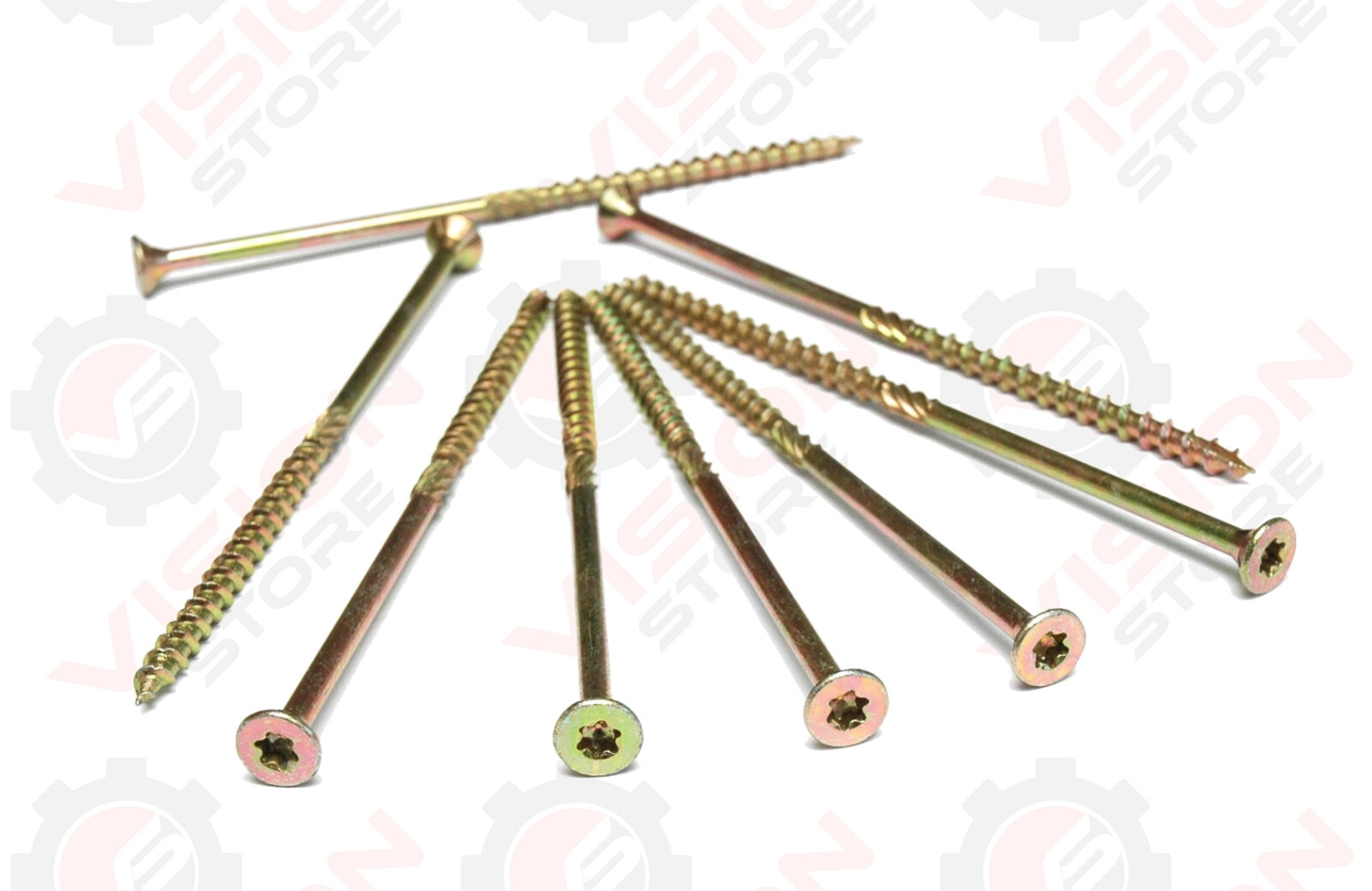 5.0 mm Countersunk Long TORX Srews Self Tapping Wood Chipboard Yellow ...