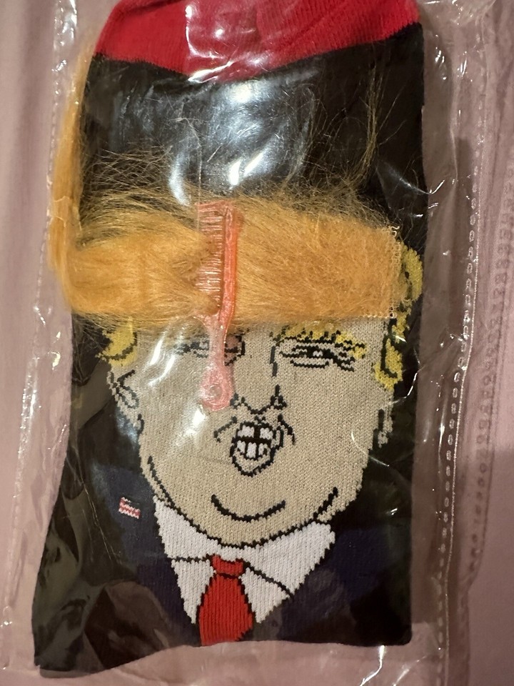 Donald Trump Orange Hair Socks 2024 MAGA w/ Comb New Sealed | eBay