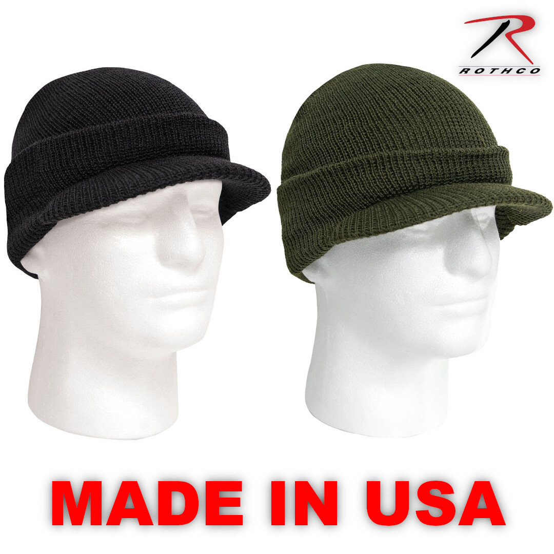 Rothco Winter Knit Genuine GI Cap 100% Wool Jeep Hat - Made in the USA ...
