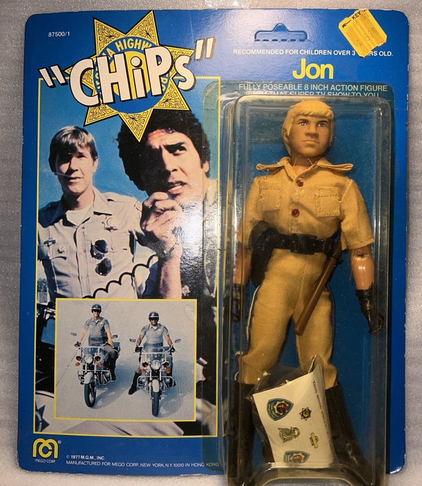 1977 MEGO CHiPS 8 Inch Action Figures Jon New On Card Unpunched, Ponch ...