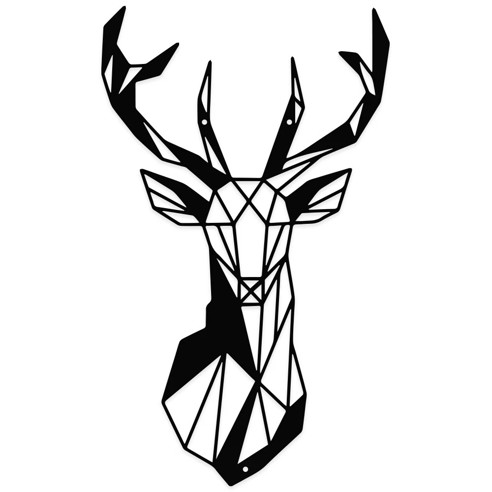 Geometric Stag Head