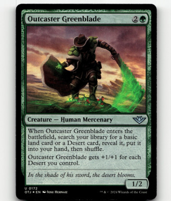 FOIL - MTG Outcaster Greenblade 172 - Outlaws of Thunder Junction | eBay