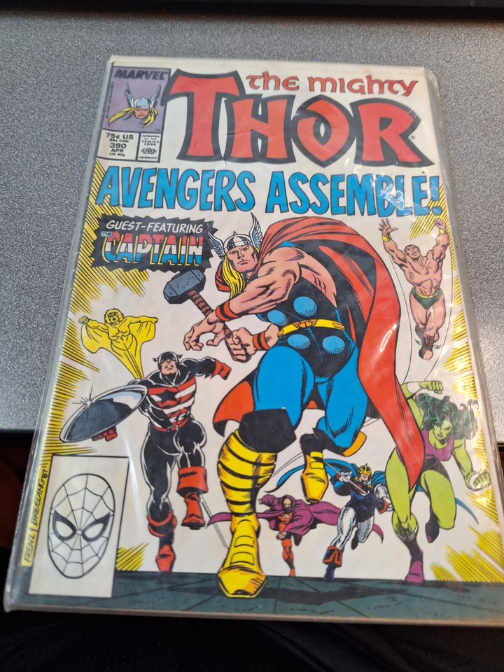 Marvel Comics Mighty Thor 390, 392, 393 VF KEY Capt America lifts ...