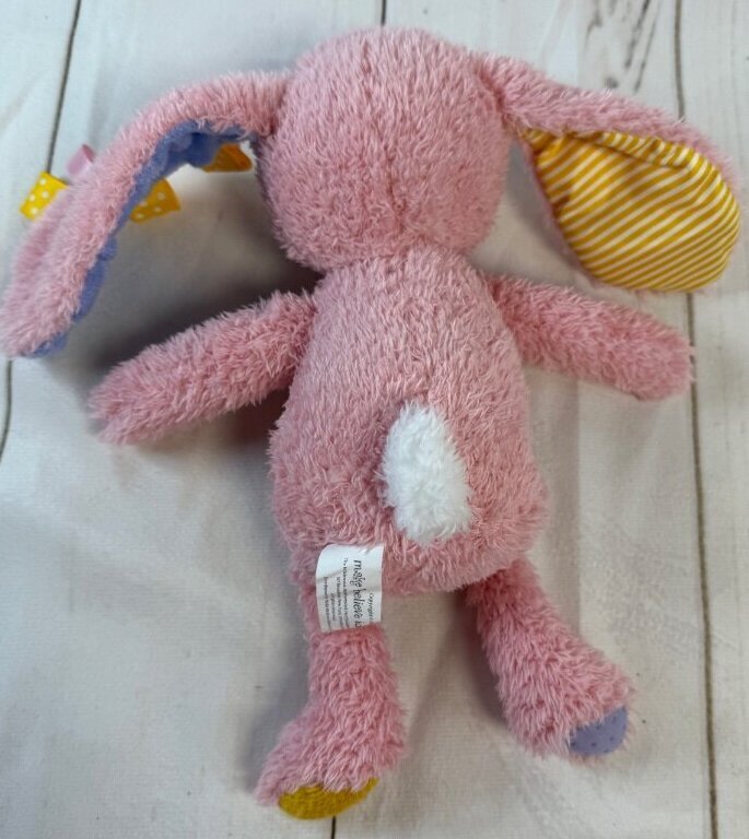 Make Believe Ideas Plush Pink Snuggables Sensory Crinkle Bunny Baby Toy ...