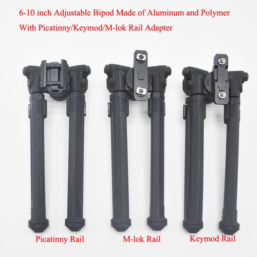 6-10'' Adjustable Bipod Keymod/M-lock Rail Aluminum Polymer 40 Degree ...
