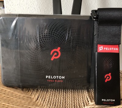 Peloton Yoga Strap 10 Ft x 1.5 Inch Adjustable And 1 Peloton Yoga Block ...