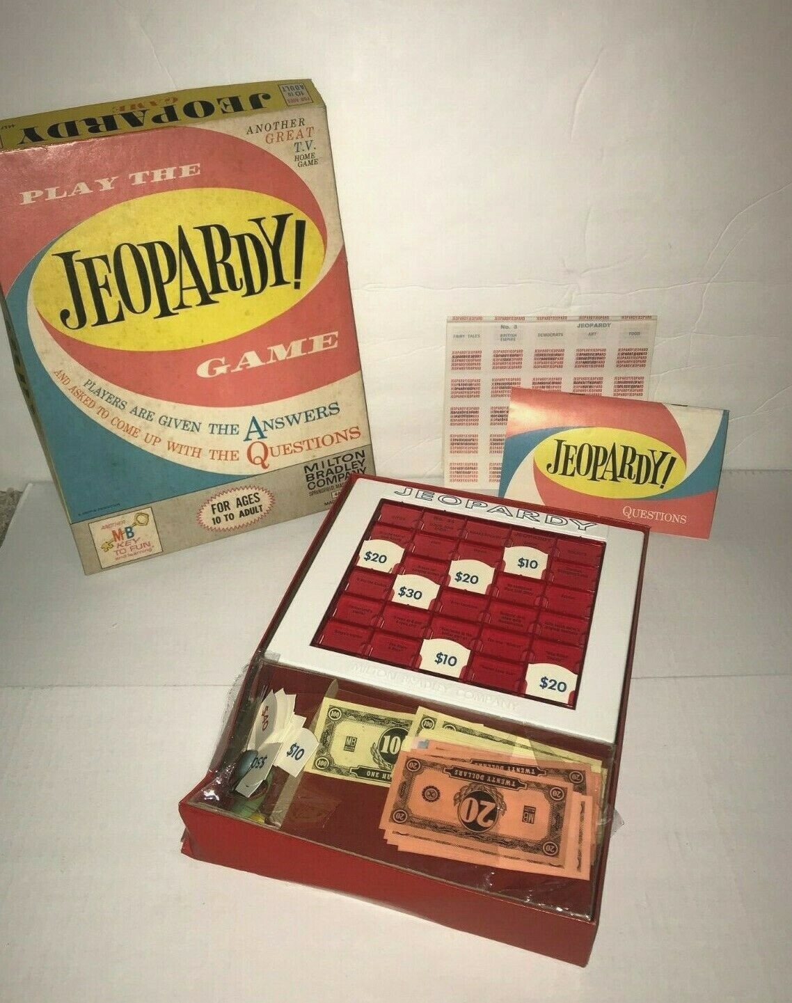 Vintage 1964 TV Jeopardy! Game Milton Bradley (4457) | eBay