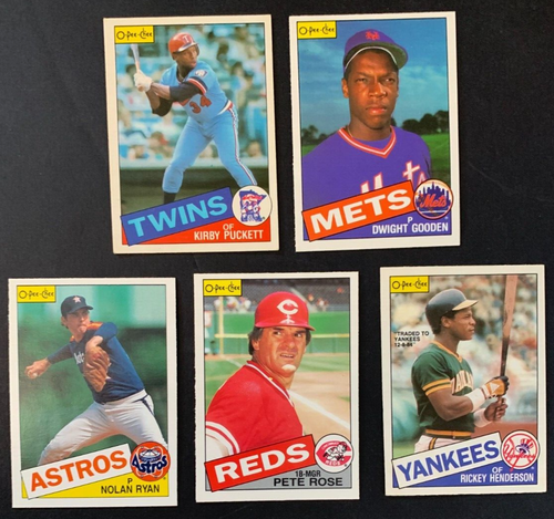 1985 OPC O Pee Chee Complete Set 1-396 w/ Wrapper Puckett RC 24 Posters ...