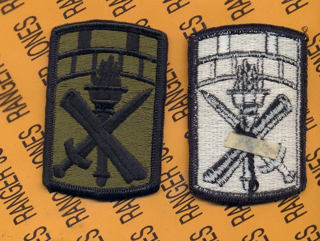 US Army 351st Civil Affairs Command OD Green & Black uniform shoulder ...