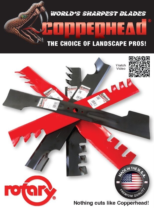 COPPERHEAD 3-PK 52" HD SNAPPER BLADES 7-7344, 7075751 -MADE IN USA - 1/ ...