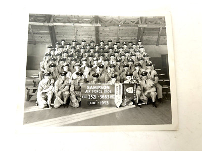 Sampson Air Force Base AFB Group Black/White Photograph 1953 Military ...