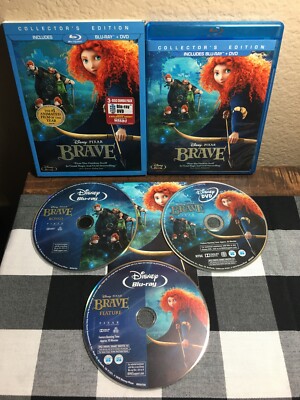 Brave (Blu-ray/DVD, 2012, 3-Disc Set, Collectors Edition) Disney ...
