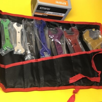 Alloy spanners x 7 double ended set for aero fitting AN3-20 Aluminium ...