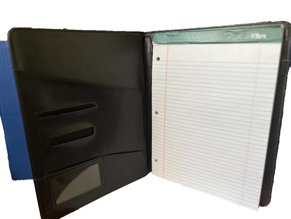 DAY RUNNER Leather FOLDER - Contains Full Tablet - Excellent Condition ...