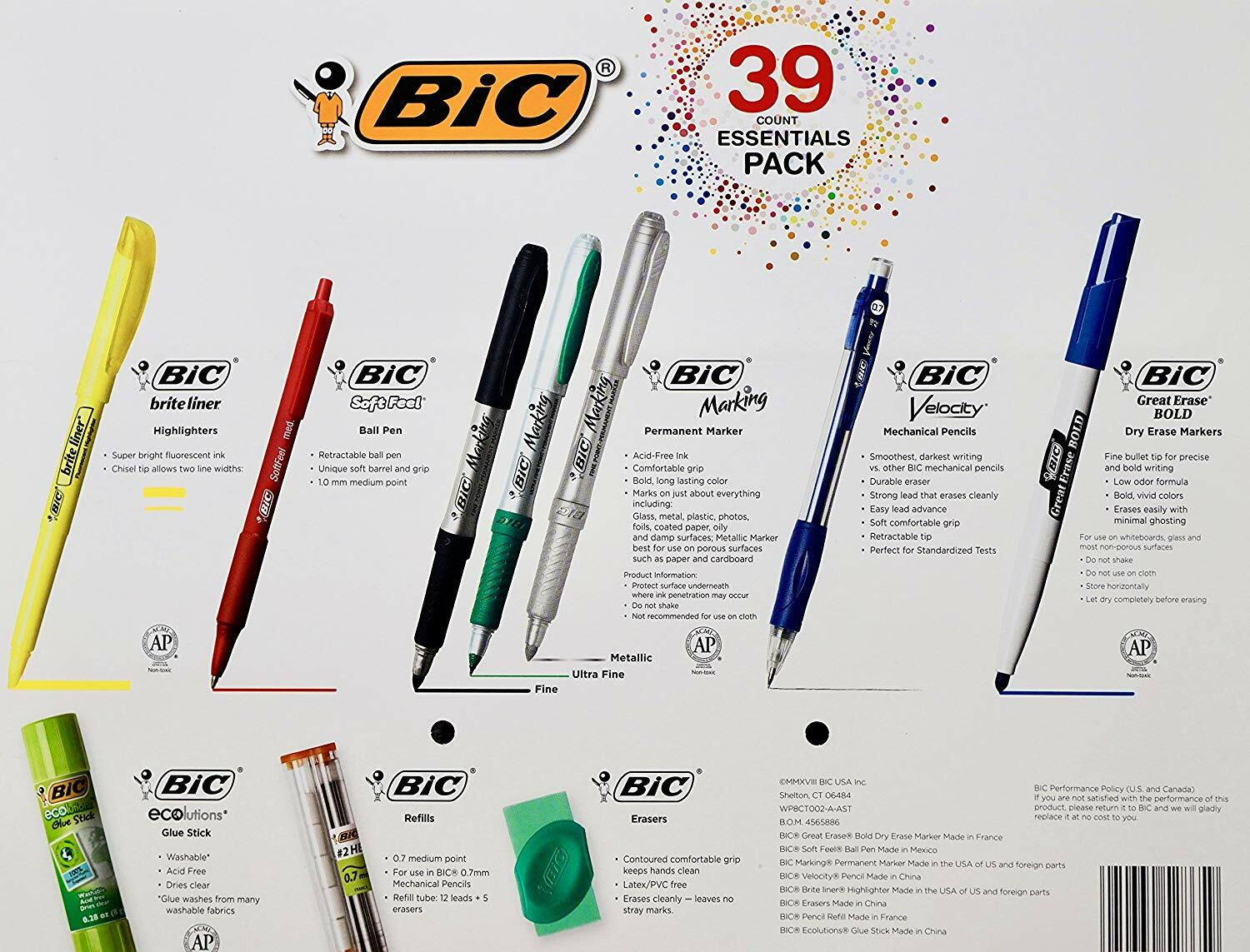 BiC, 39 Ct - School Office Supplies | Pens Pencils Refills Markers ...