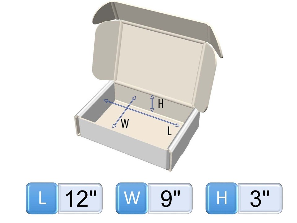 25 pk Premium Kraft Carton Mailer Boxes (inside, imperial dimensions ...