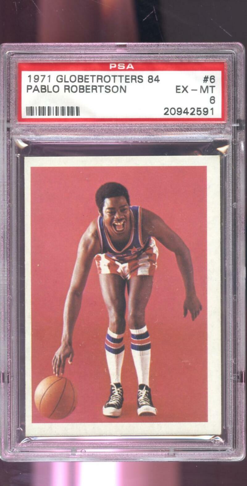 1971 Fleer Globetrotters 84 #6 Pablo Pabs Robertson PSA 6 Graded Basketball Card | eBay