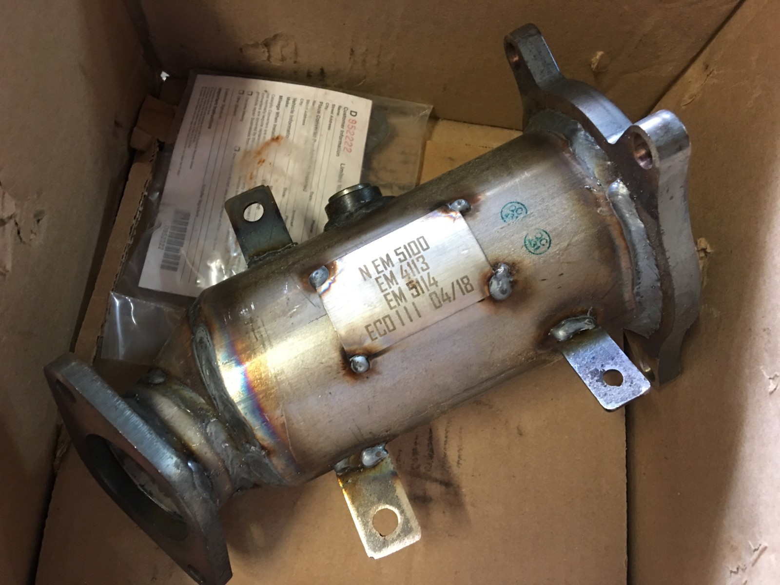 ECO III Direct Fit Pre-Cat Catalytic Converter N EM5100, EM4113, EM5114 ...