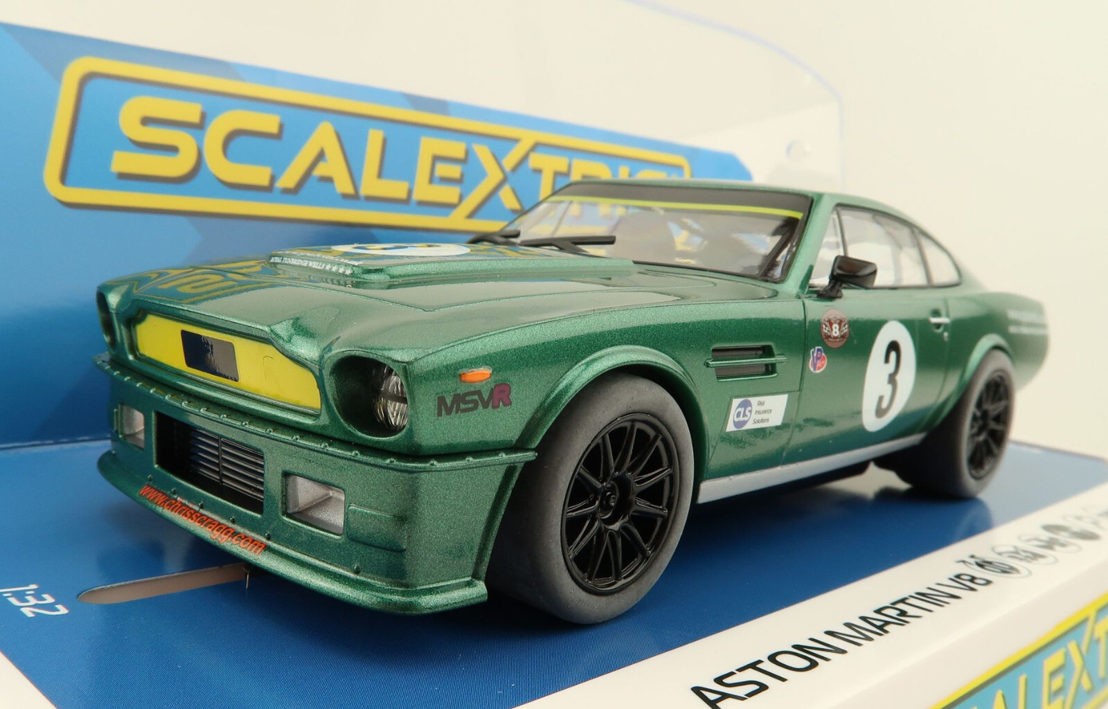 Scalextric C4256 - Aston Martin V8 Chris Scragg Racing Slot Car 1:32 ...
