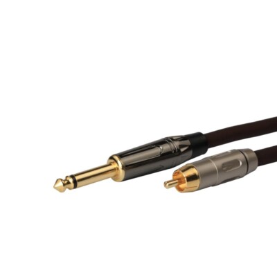 6.35mm 1/4" TS Mono Male Plug to RCA Plug Male Gold-Plated Audio Cable ...
