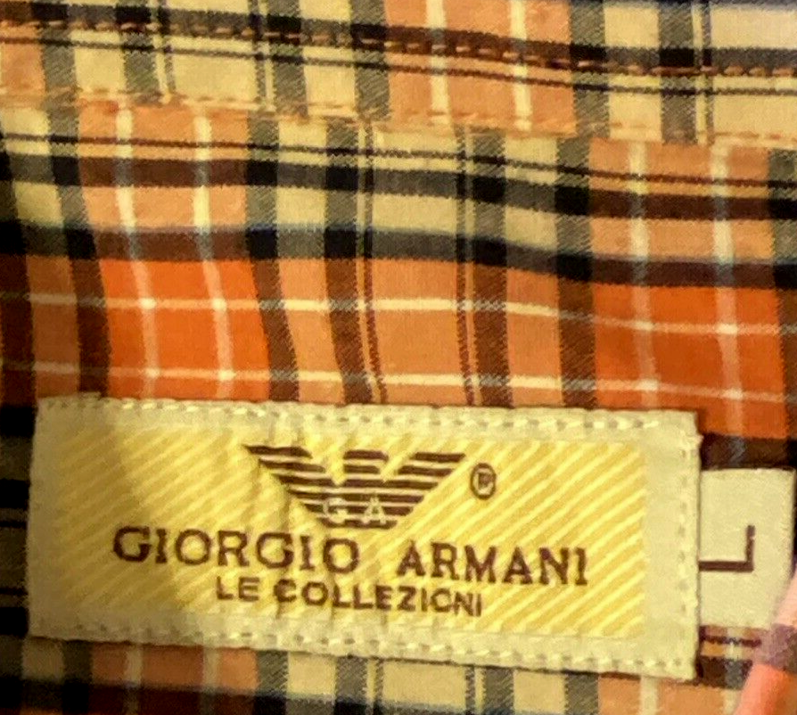 GIORGIO ARMANI Le Collezioni Shirt LUXURY FASHION DESIGNER BRAND Mens L ...