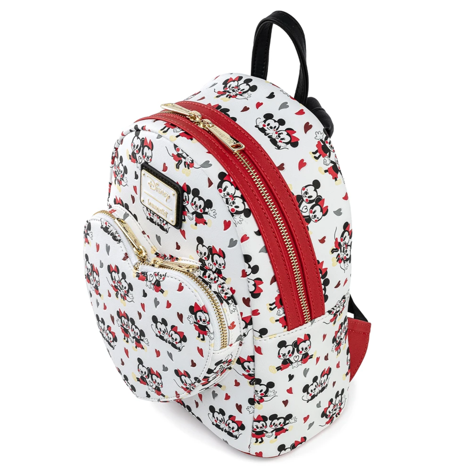 Loungefly Disney Mickey and Minnie Mouse Love Heart Mini Backpack | eBay