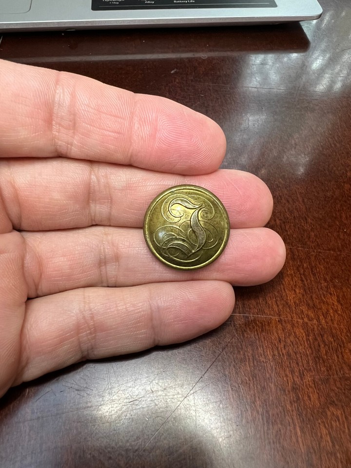 Non Dug Confederate Civil War Manuscript I Coat Button | eBay