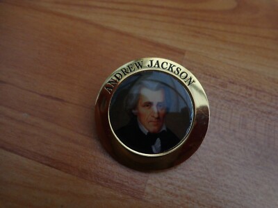 DANBURY MINT - US PRESIDENT PINS - ANDREW JACKSON GOLD PLATED BADGE | eBay