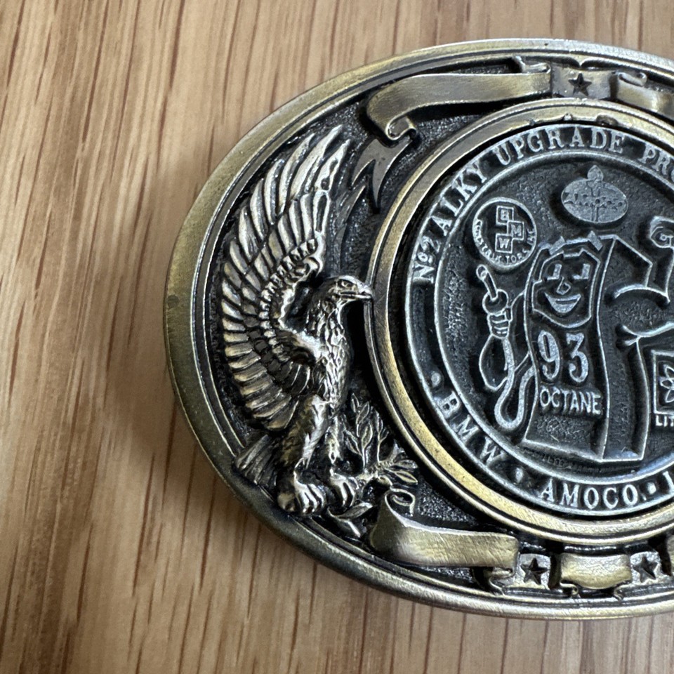 Vintage Belt Buckle 1989 Alky Upgrade Project BMW Litwin Amoco RARE ...