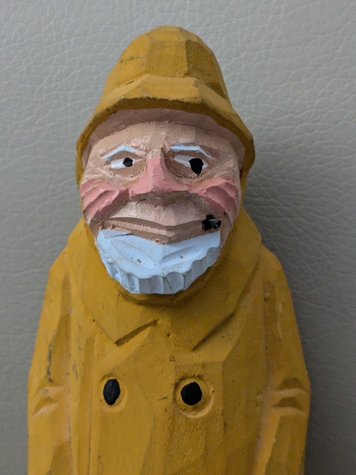 3 Vintage Hand Carved Wooden Wood Captain Fishermen Sailor Nautical ...