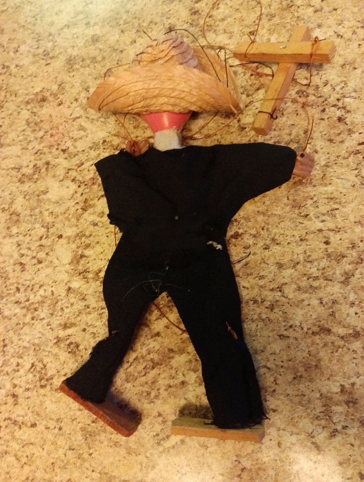 Vintage Marionette Mexican String Puppet With Sombrero | eBay