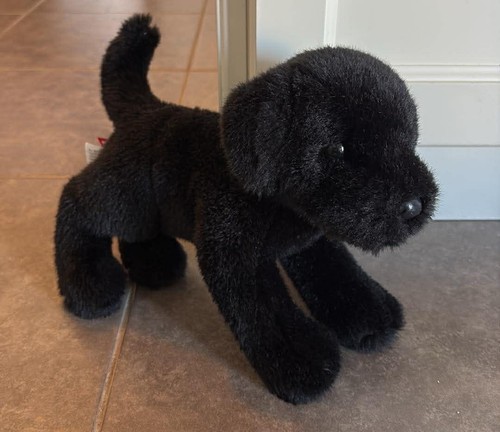 Douglas Brewster Black Lab Plush Stuffed Animal Puppy Realistic Dog 12 ...