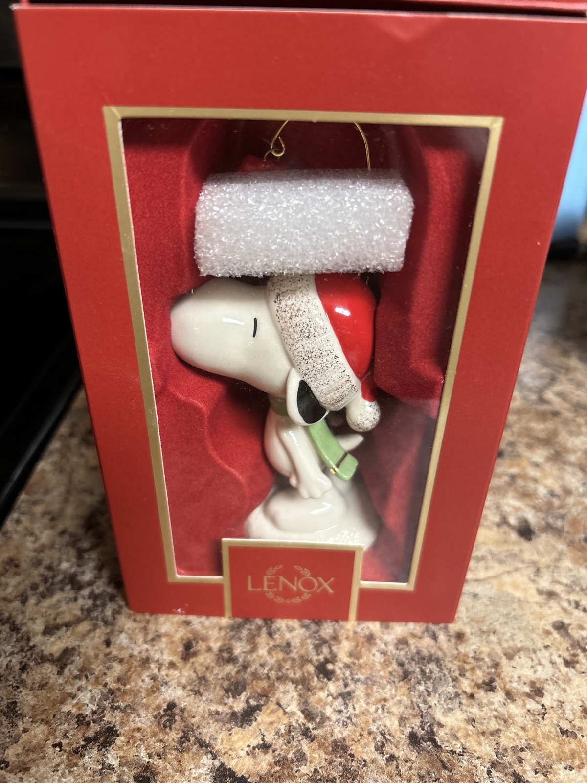 2021 Lenox Peanuts Snoopy Under the Mistletoe 5.1” Ornament New in Box ...