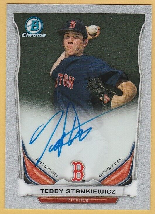 2014 Bowman Chrome Prospect Autographs #BCAPTS Teddy Stankiewicz Boston ...