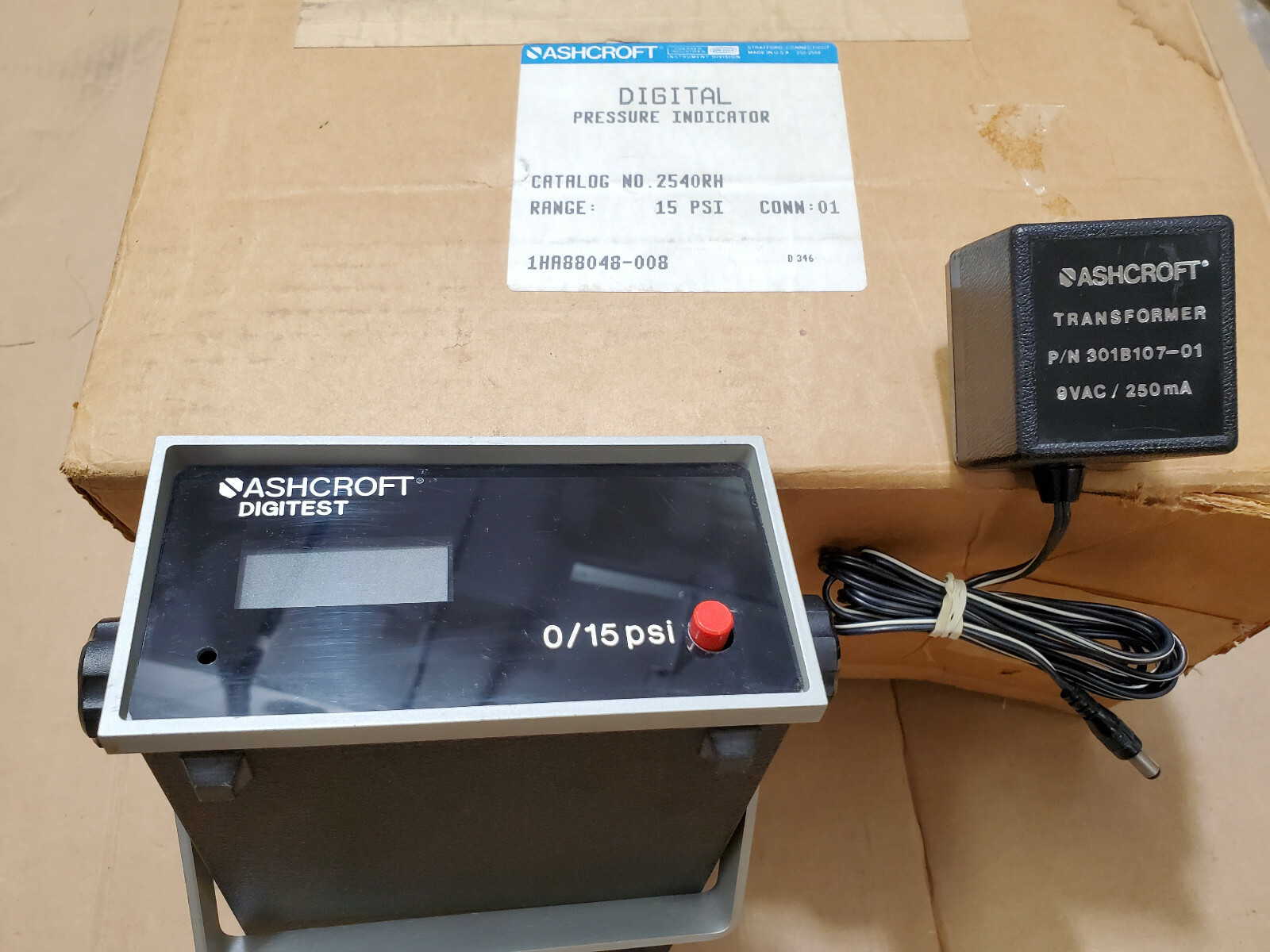 ASHCROFT DIGITEST PRESSURE INDICATOR Dresser 0-15 psi Digital Gauge ...