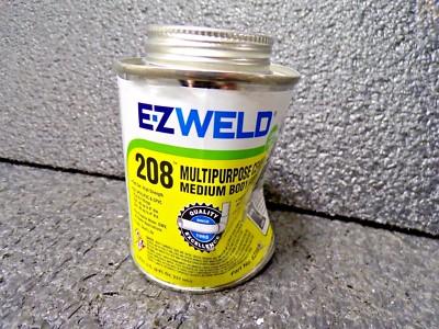 Cement,8 Oz,Amber,PVC,CPVC,ABS EZ WELD 20802 | eBay