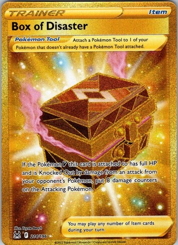 Box of Disaster 214/196 Lost Origin Gold Holo Secret Rare Pokemon Card ...