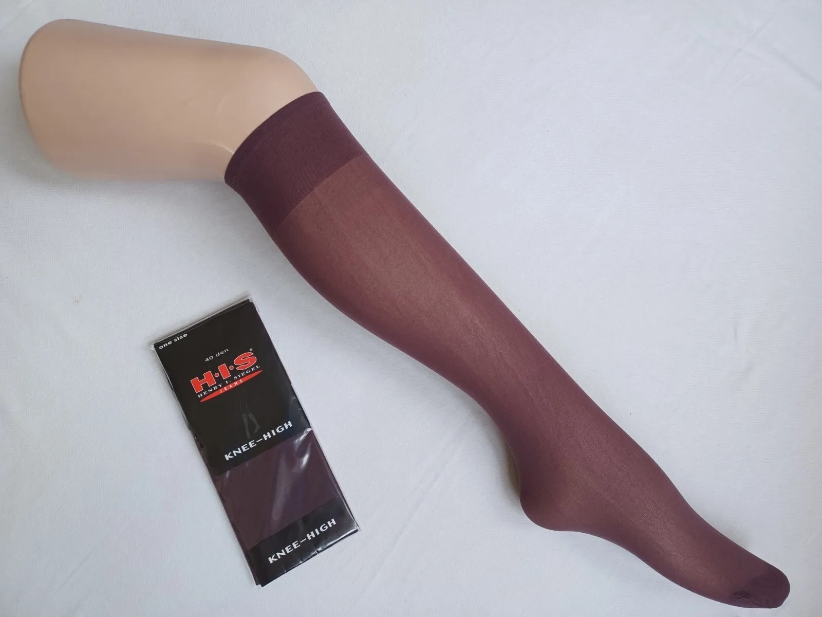 Henry.I.Siegel Ladies Girls Peppercorn Purple 40 Den Knee High Pop ...