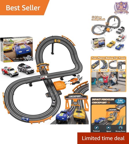 Slot Car Race Track Set 11ft Electric High-Speed Dual Racing Game for ...